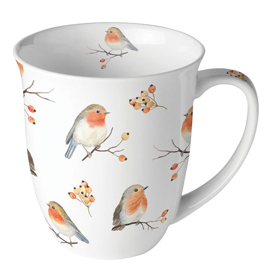Ambiente Mug - Robin Family – The Denman Island Tea Company
